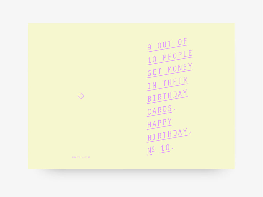 Greeting card / 9 Out Of 10 – typealive
