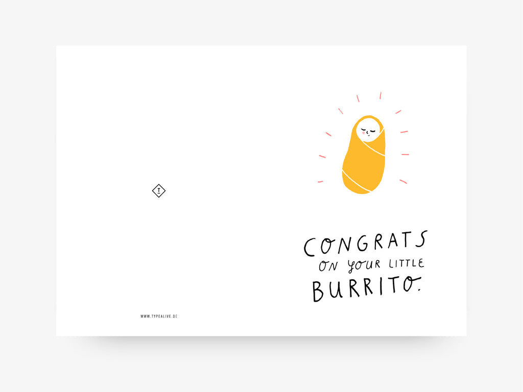 Greeting card / Little Burrito – typealive